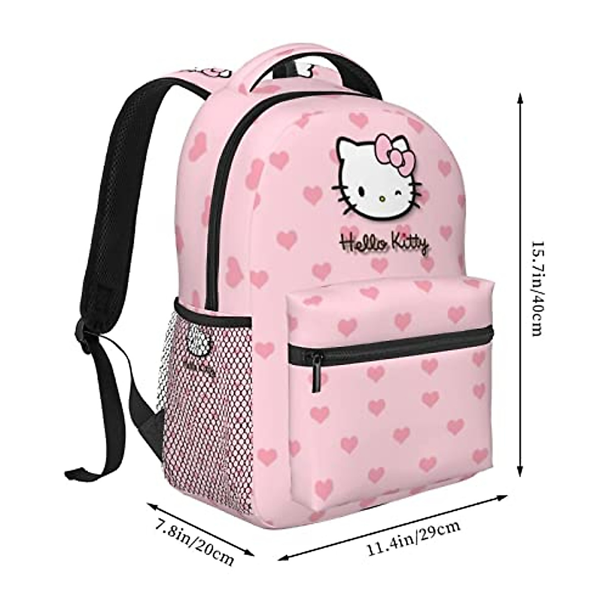 Danielle Nicole School Backpack For Boy Girl Poster Multifunction Side Mesh College Shoulder Bags Lightweight Large 15.7 In