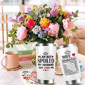 XWLAI Valentines Day Gifts for Wife - Wife Gifts - Wife Tumbler, Valentine, Christmas, Mothers Day, Birthday Anniversary Wedding Present for Her, Women, Best Wife Ever Gift - 20oz Insulated Tumbler