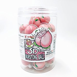 Gummy Candy, Fruity Jelly Gummies, Earth Gummy Candy Cherry Sweet Fruit Snack Pink Candy Individually Wrapped 30 pcs