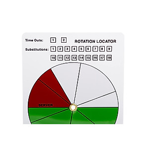 Tandem Sport Volleyball Rotation Tracker - Volleyball Rotation Tracker For Referees & Coaches - Tracks Substitutions, Positions & Time Outs