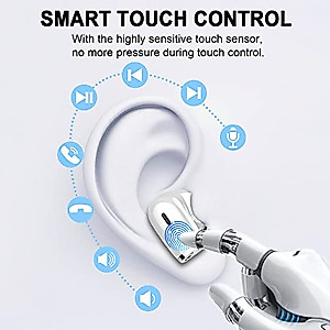 Renimer Wireless Earbud, Bluetoth Earbud 5.2 with HiFi Stereo Sound, Bluetoth Headphones in Ear with HD Mic, Noise Cancelling CVC 8.0, Wireless Earphones IP7 Waterproof Sports Ear Buds, 40H Playtime