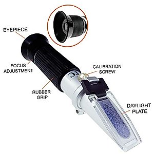 3 in 1 Scale Clinical Refractometer with 10~30°C ATC, Serum Protein 0~12g/dl, Urine Specific Gravity 1.000~1.050, Refractive Index 1.333~1.360 RI for Human Use.