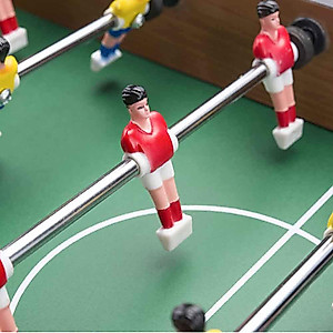 14" Foosball Table, Wooden Soccer Game Tabletop, Mini Indoor Table Soccer Set for Game Rooms, Parties, Family Night