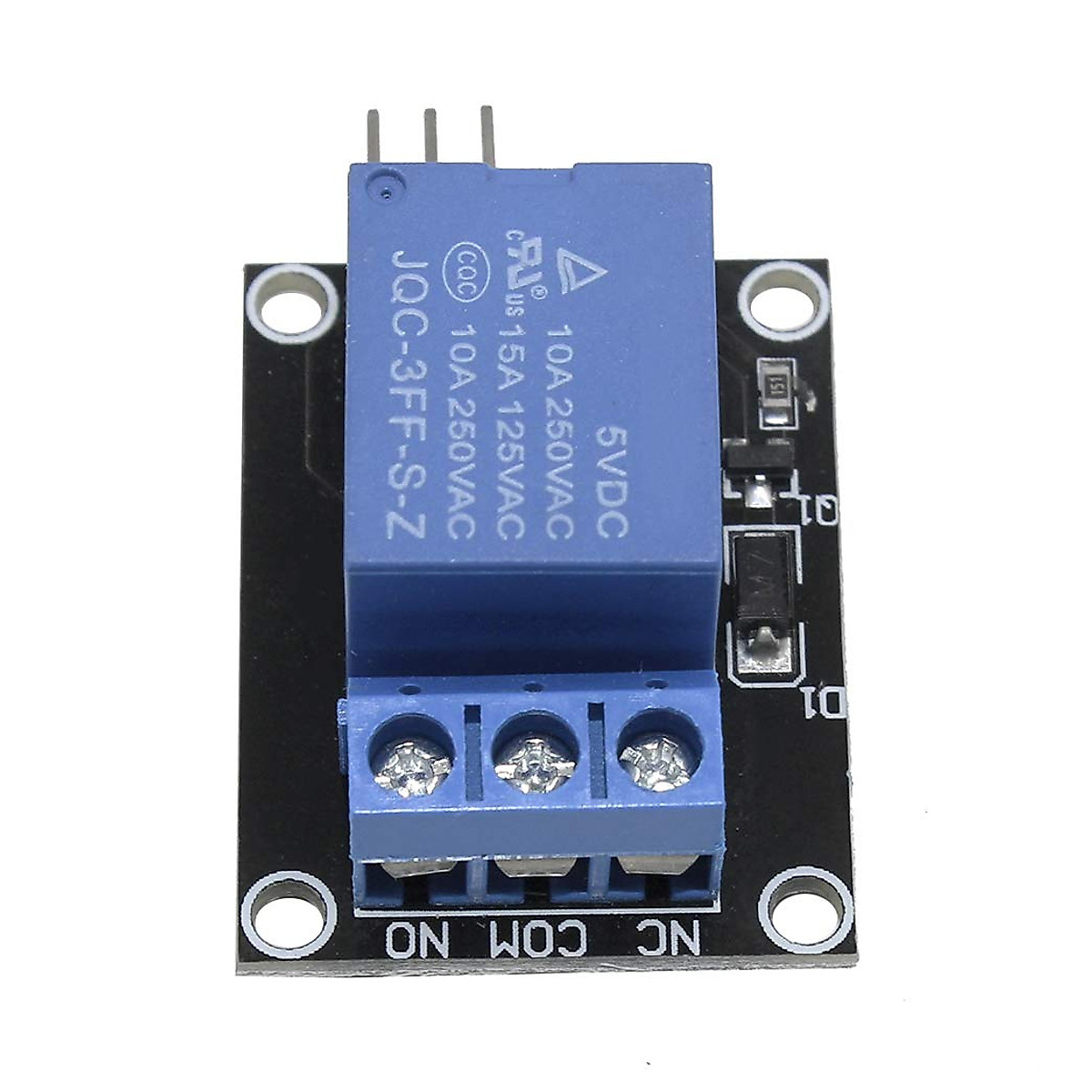 KeeYees 5pcs 1 Channel 5V Relay Module Board Shield KY-019 LED Indicator for Arduino + 3pcs 20CM 10Pin Female Male Jumper Wires