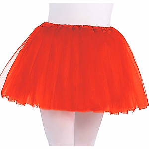 Kid's Vibrant Red Tutu Skirt - One Size, 1 Piece - Perfect Costume for Events & Parties