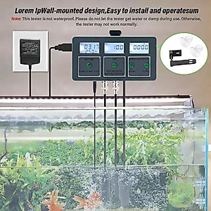 Kadxyan 8 in 1 Water Quality Tester, PH/EC/TDS/Salt/S.G/CF/ORP/Temperature Water Quality Monitor, Tuya WiFi Smart Wall-Mounted Water Detector for Fish Tank, Aquarium, Sea Water, Swimming Pool