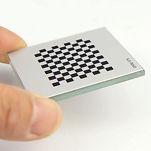 CUREOL 12x9 Float Glass Substrate Visual Optics Correction Board Checkerboard Target Plate Diffuse Reflection Opacity Square Array (Size : 50x50mm)