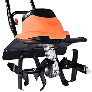 Electric Garden Tiller, 8.5 Amp Electric Cultivator, 14 Inch Tilling Width, 8 Inch Working Depth, for Garden, Lawn, Digging, Weed Removal, Soil Cultivation