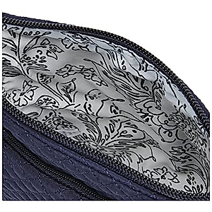 Vera Bradley Women's Microfiber Mini Hipster Crossbody Purse With RFID Protection, Navy, One Size