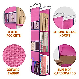 Libeder 3 Shelf Hanging Locker Organizer for School, Work, Gym, Closet, Adjustable Hanging Locker Accessories Shelves for Girls Boys, Hangs from Shelf, Rod to Create Storage Space(Pink-Purple)