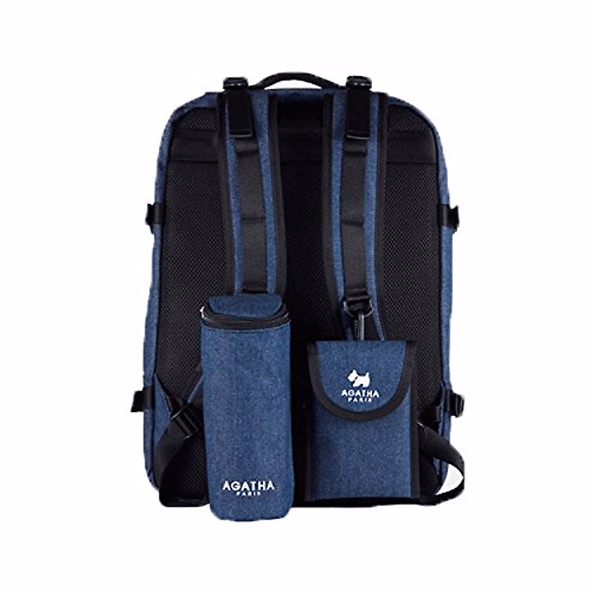 BTS X AGATHA Travel Edition Canvas Backpack Rucksack School College Backpacks for Unisex, Jean - Medium (0.98 cu ft)