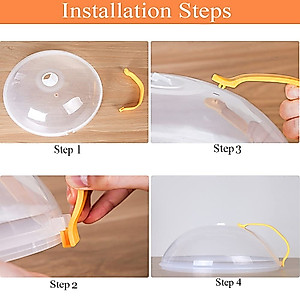 2 Pack Microwave Splatter Cover, Transparent Cover, Microwave Plate Cover Lid with Handle and Adjustable Steam Vents Holes Keeps Microwave Oven Clean