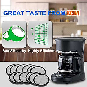 Xcivi Replacement Coffee Maker Water Filtration Set Filter Disk with Frame for Mr. Coffee Brewers Coffee Maker, Compatible Mr Coffee Filter Dics (1Disk Frame +12 Filter Disks)