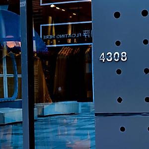 HopeWan Mailbox Numbers 2 Inch, Self-Stick Door Address Number Stickers for Office Apartment Room, Chrome Plated.