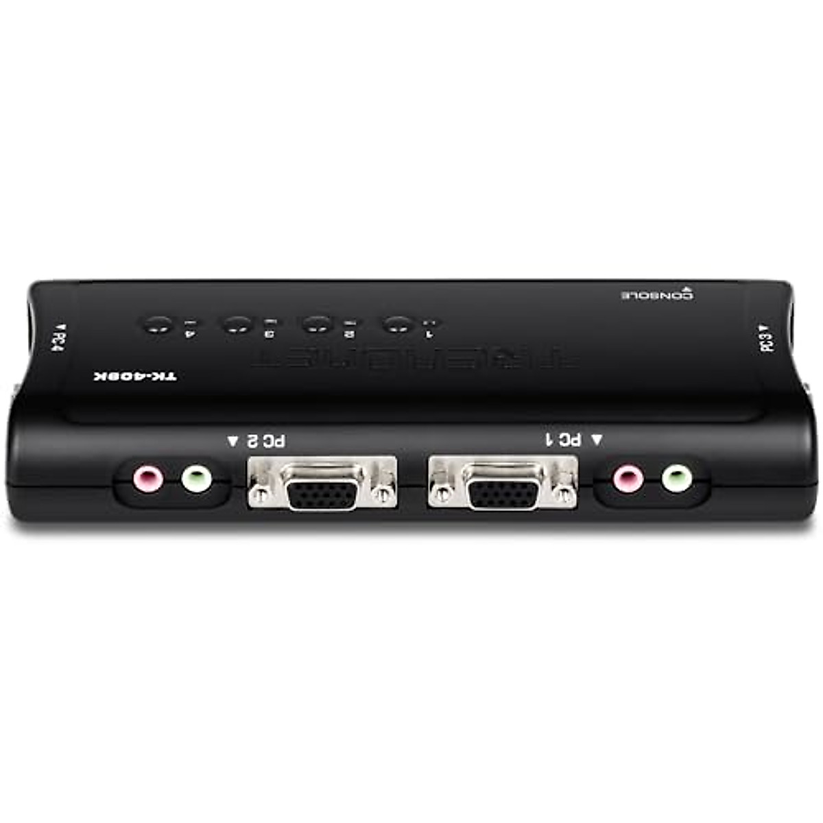 TRENDnet 4-Port USB KVM Switch with Audio, Control Up to 4 Computers, Windows, Linux, Mac OS Compliant, 2048 x 1526 VGA Resolution, Plug and Play, USB Powered, KVM Cables Included, Black, TK-409K