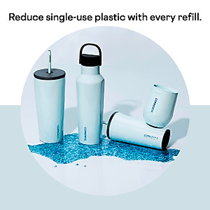 Corkcicle Cold Cup Insulated Tumbler with Lid and Straw, Ice Queen, 24 oz – Reusable Water Bottle Keeps Beverages Cold for 12hrs, Hot 5hrs – Cupholder Friendly Tumbler, Lid for Flexible Sipping