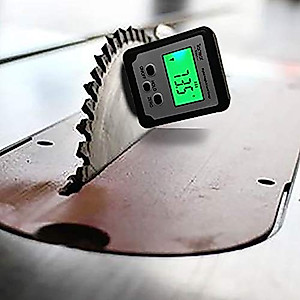 Digital Angle Finder by TickTockTools - Magnetic Mini Level and Bevel Gauge - Woodworking with Table or Miter Saw - Inclinometer - Precise Measurement Tool with LCD and Backlight - 180 Degree Rotation