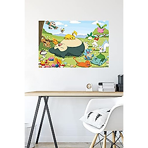 Trends International Pokémon - Group Picnic Wall Poster, 22.375" x 34", Unframed Version