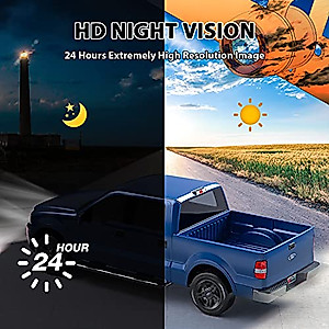 HD 720P eRapta ERT02 Backup Camera Front Rear View License Plate Reverse Universal for Pickup Truck Car SUV 149° Perfect Angle Night Vision Mirror Function Waterproof