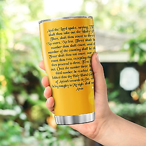 KINGGGGG Tumbler 30 Oz The with Lid and Straw Holy Insulated Hand Coffee Quote Steel Stainless