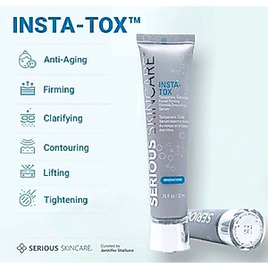 Serious Skincare INSTA-TOX Instant Wrinkle Smoothing Facial Serum .75 oz & A Primer Line Filler Makeup Primer 1 oz. - Improves Appearance of Fine Lines, Wrinkles and Enlarged Pores