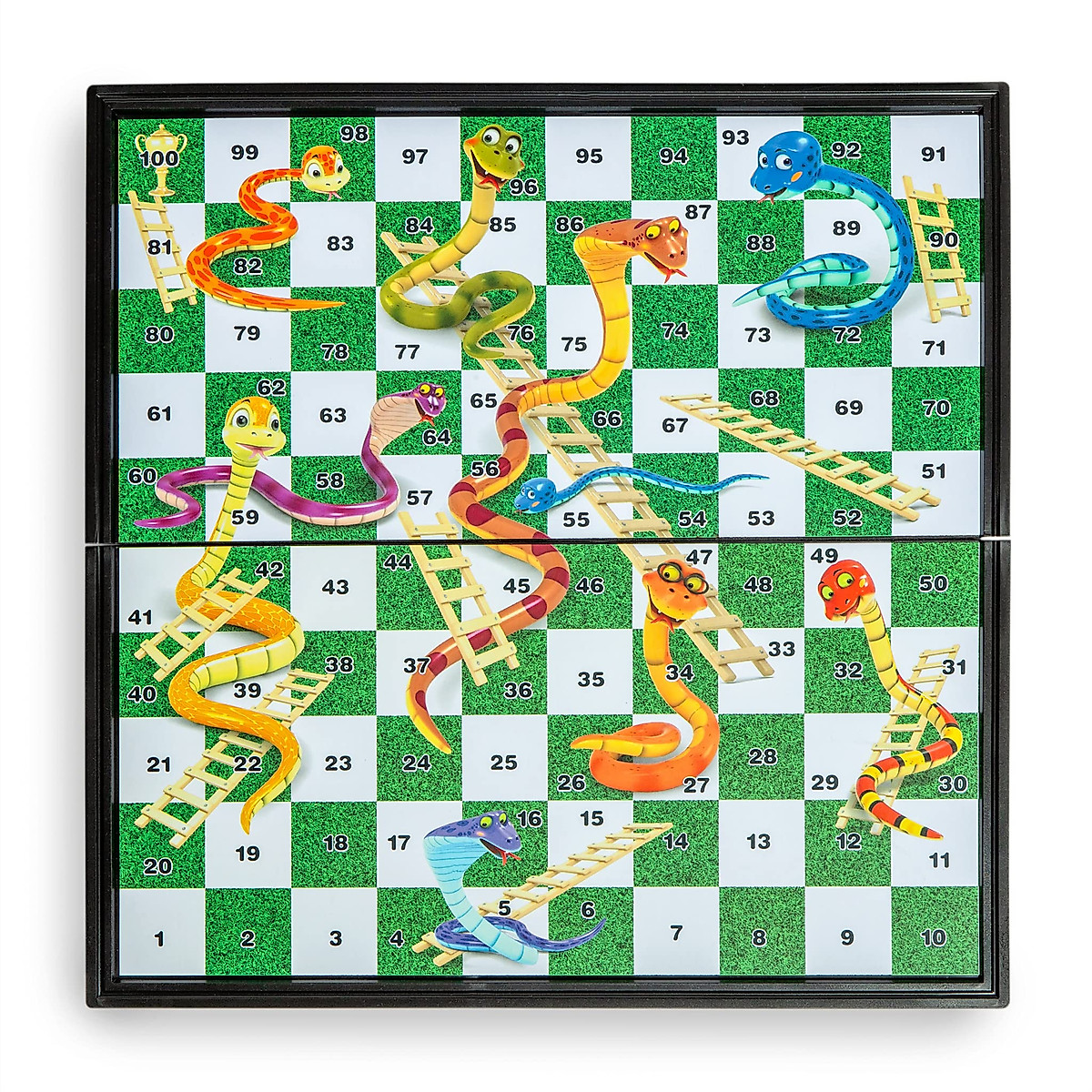Magnetic Snakes and Ladders Board Game Set - 9.6 Inches