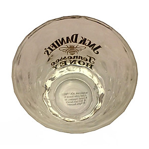 Jack Daniel's Shot Glass Bee Logo Whiskey Glass Honeycomb Faceted Glass Barware Collection Made in Italy