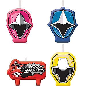 amscan Power Rangers Ninja Steel Candle Set, Multi Color, One Size (171723)