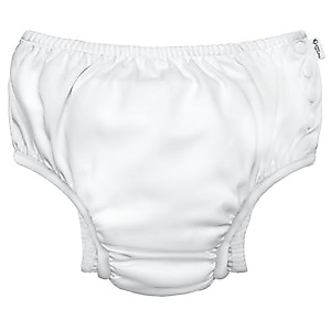 i Play. Baby Ultimate Reusable Snap Swim Diaper, New White, 18-24 Months