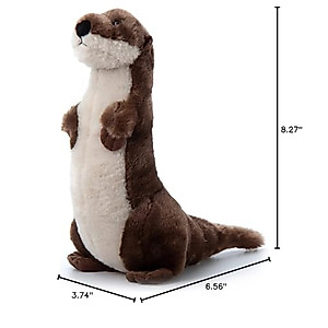 The Petting Zoo River Otter Stuffed Animal Standing, Gifts for Kids, Wild Onez Zoo Animals, River Otter Plush Toy Standing 14 inches