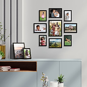 Icona Bay 8x10 Black Picture Frame Beautifully Detailed Molding, Contemporary Picture Frame Set, Wall Mount or Table Top, Inspirations Collection