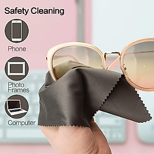 Vemiss Hard Shell Eyeglasses Case Soft Linen Fabrics Portable Glasses Sunglasses Box (Large, Gray)