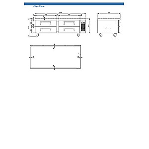 New Xiltek 72″ 4 Drawer Commercial Refrigerated Chef Base