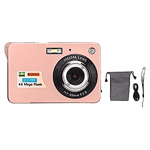 Digital Camera, 4K Antishake Vlogging Camera for Filming (Pink)