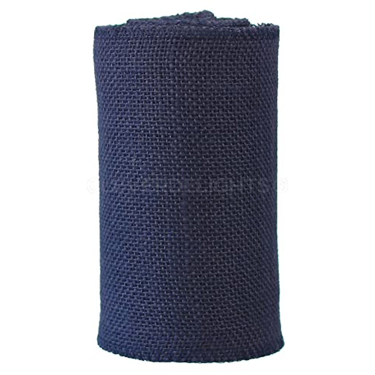 CleverDelights 6" Navy Burlap Roll - Finished Edges - 10 Yards - Jute Burlap Fabric