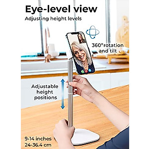 Cooper ChatStand, Height Adjustable Cell Phone Stand for Desk | Cell Phone Holder, Desk Phone Stand for Recording, iPhone Stand for Desk Accessories, iPhone Holder for Desk, Phone Holder Stand Office