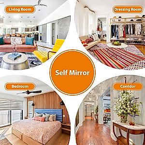 self Full Length Floor Mirror 65"×22" Metal Aluminum Alloy Frame Floor Mirror with Standing Holde Standing Hanging or Leaning Against Wall Mirror,Golden