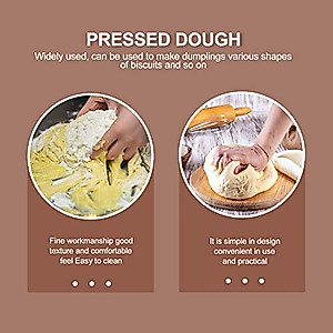 DOITOOL Wood Tortilla Press, Dumpling Skin Maker Presser Traditional Wood Dough Presser Tortilla Sope Maker, Heavy Duty Corn Tortilla Machine, 6.5"x 5.9"