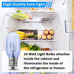 JIOTAR 25W 297048600 Refrigerator Light Bulb for Frigidaire T8 E17 Refrigerator Light Bul 241552802 AP3770086 AP3867287-1 Pack