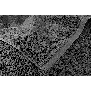 GLAMBURG 100% Cotton 6 Pack Bath Towel Set, Ultra Soft Bath Towels 22x44, Towels for Gym Yoga Pool Spa, Quick Drying & Highly Absorbent - Charcoal Grey