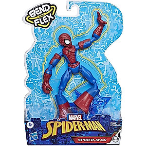 Spider-Man Marvel Bend and Flex Action Figure, 6-inch Flexible Toy, Includes Web Accessory, Ages 4 and Up