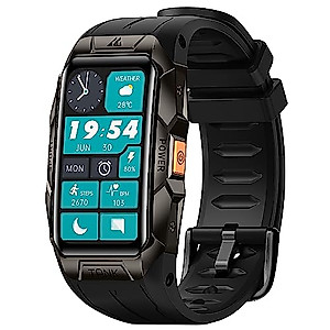KOSPET Health & Fitness Tracker 50+Days Standby Battery Life Smart Watch, 100 Meter Waterproof 3D Curved Corning Gorilla Glass Full Metal 70 Sports Modes 24H Smart Sleep Tracking, AMOLED Display