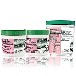 Garnier Fructis Plumping Hair Treats 3-in-1 Mask with Watermelon Extract, 3 Piece Bundle, 1 400mL mask + 2 100mL masks, 1 kit