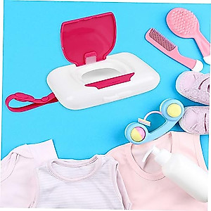 Toyvian Outgoing Baby Mouth and Hand Wipes Box Portable Wet Wipes Box Wipe Dispenser Plastic Container Plastic to go containers Infant Wet tissues Wipes case Plastic Baby Tissue Case Carry