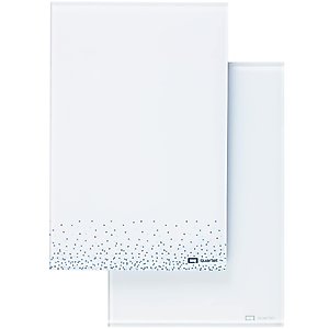 Quartet Glass Desktop Notepad, 9" x 6", Whiteboard, Dry Erase Surface, Dot/White, 2 Pack (GDP96D)