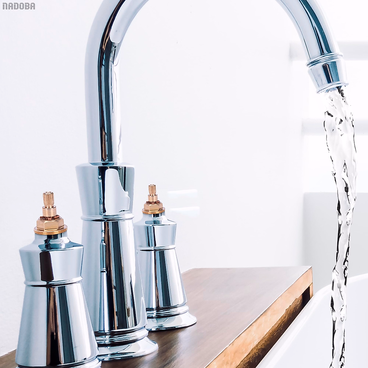 Brass Bathroom Sink Faucet Valve Stem - 2Pcs Hot and Cold Ceramic Disc Stem Quarter Turn 1/2,50mm x 10mm Spline Length 20 Teeth Bathroom Faucet Cartridge Replacement - Bathroom Faucet Stem Replacement