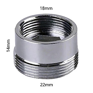 XNTONG Faucet Aerator Adapter - 11/16 inch Female to 55/64 inch Male Adapter, Chrome Brass Sink Adapter, for Kitchen and Bathroom Faucet Adapter Kit Connection (F18-M22)