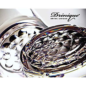 Drinique Unbreakable Elite Rocks Whiskey Glass (Set of 4) 10oz Old Fashion Whiskey Glasses - Stackable, Shatterproof, Dishwasher Safe - Clear