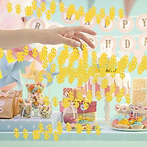 500Pcs Confetti Craft Sign, Money Sign Gold Money Sign Sequins, Glitter Gold Money Sign, Table Scatters Throwing Confetti for Casino Wedding Party Baby Bridal Shower Decorations Golden