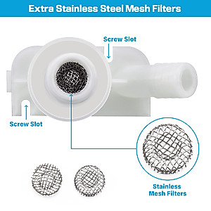 Dreyoo 385311641 Water Valve Kit, Plastic RV Camper Toilet Valve Parts Compatible with Sealand 300 310 311 320 and 321 Series RV Marine Toilet Flush Valve Replacement (1 Piece)